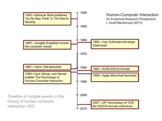 Historical Context of HCI | PPTX | Computing | Technology & Computing