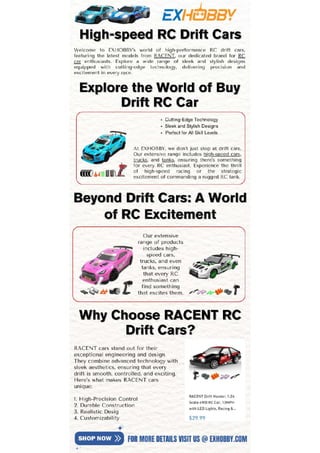 Unleash the Thrill of RC Drift Cars with EXHOBBY Limited | PDF