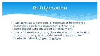 application of 2nd law of thermodynamics (refrigerator) | PPTX
