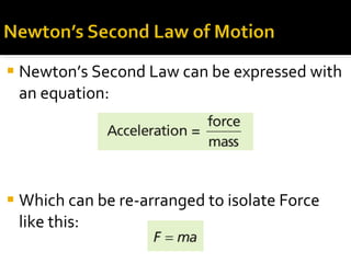 2nd Law of Motion | PPT