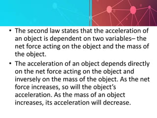 2nd law of motion | PPTX | Physics | Science