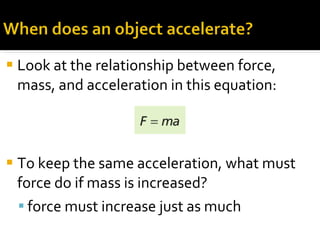 2nd Law of Motion and Free Body Diagrams | PPT