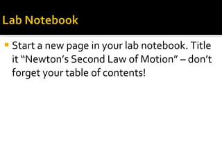 2nd Law of Motion and Free Body Diagrams | PPT