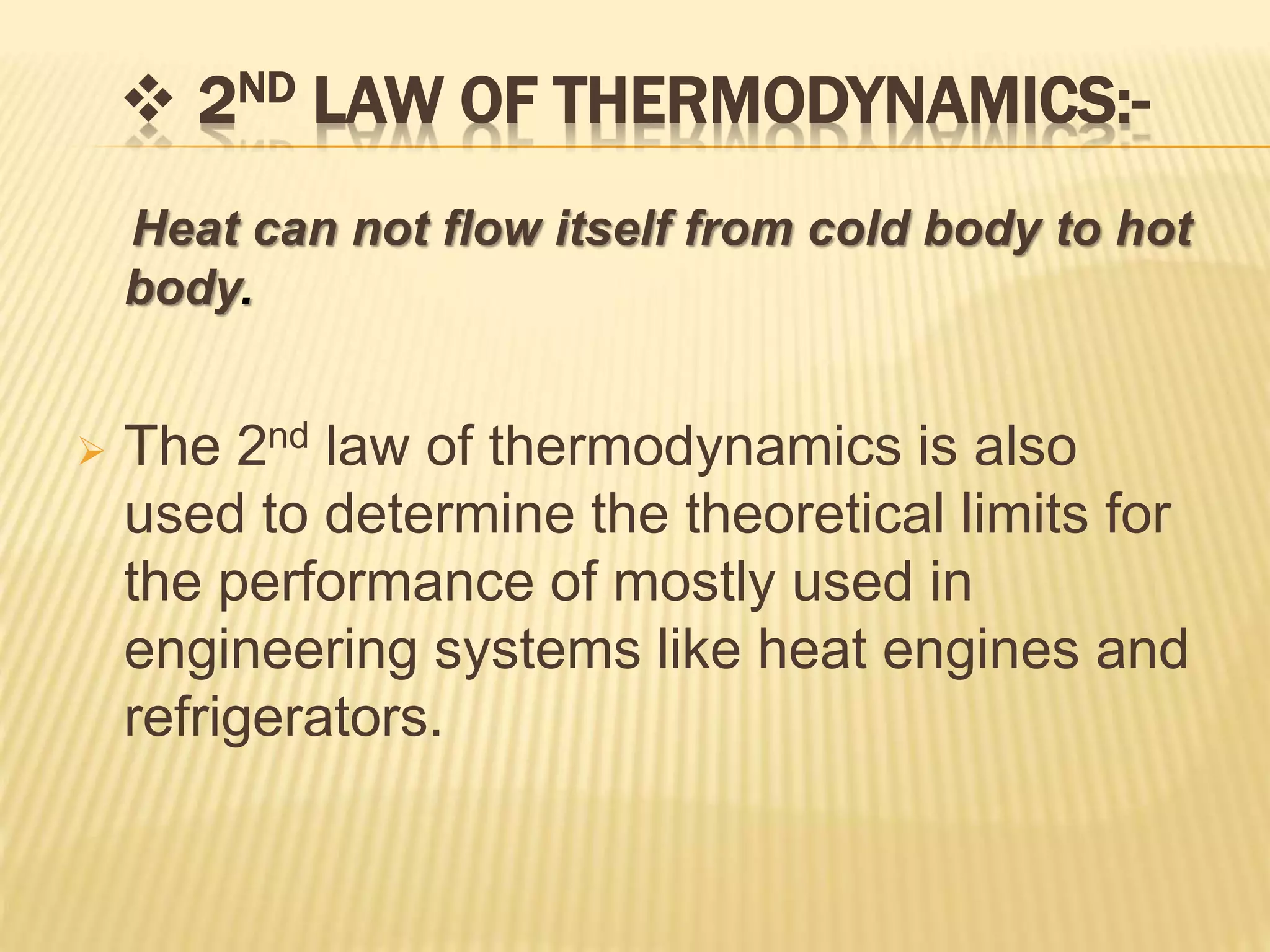 2nd law of thermodynamics, entropy | PPTX