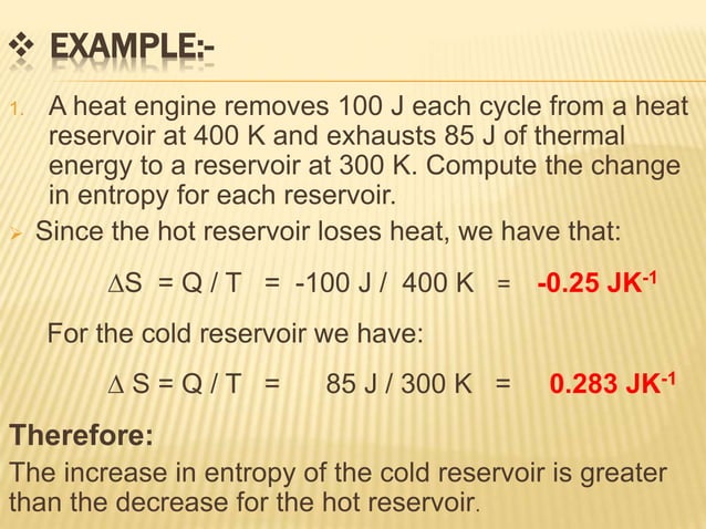 2nd law of thermodynamics, entropy | PPTX | Physics | Science