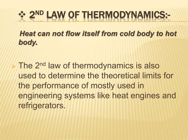 2nd law of thermodynamics, entropy | PPTX | Physics | Science