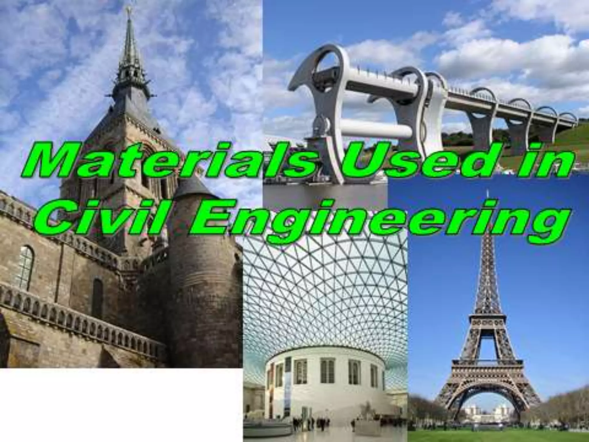 material used in civil engineering | PPTX
