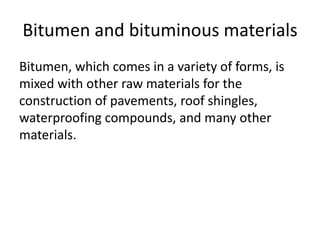 material used in civil engineering | PPTX