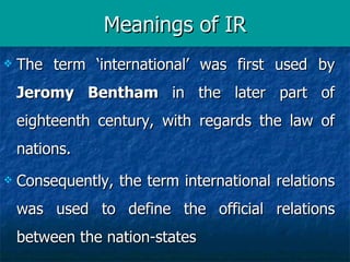Theories of I.R-2 | PPT