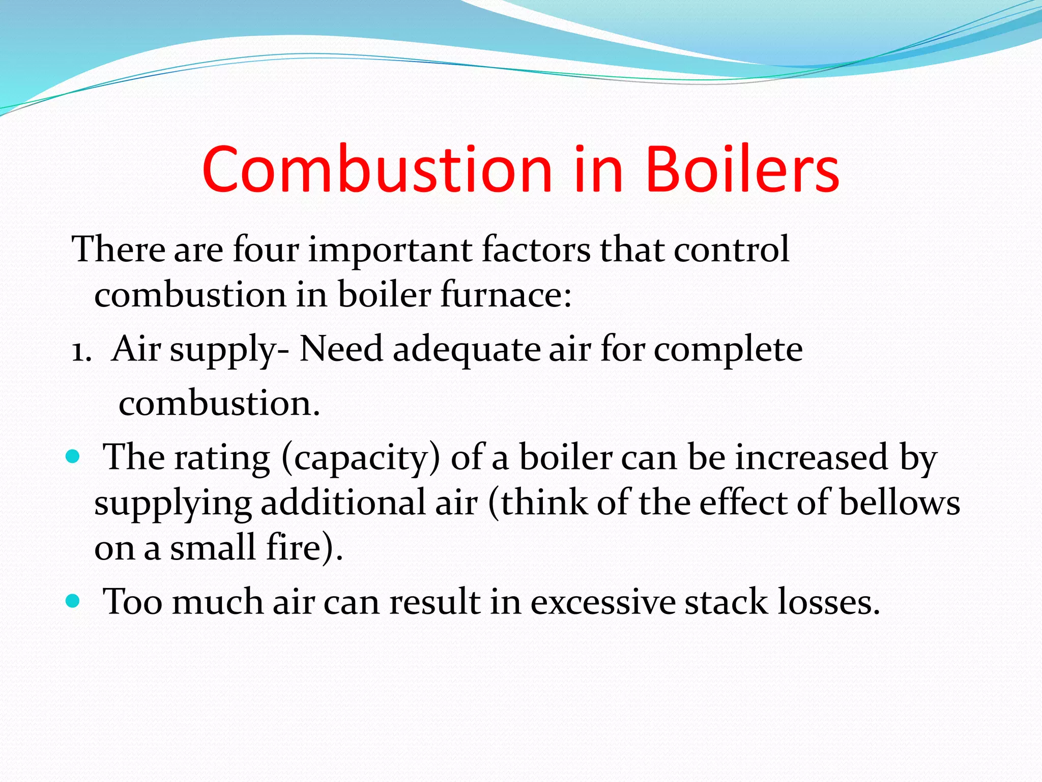 different type of boiler & combustion in boilers | PPTX