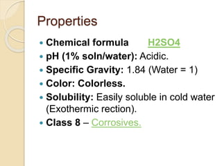 Sulfuric Acid Safety | PDF