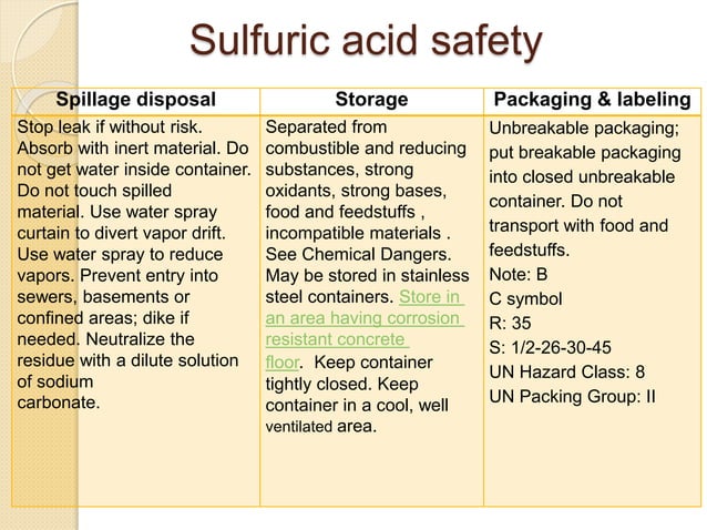 Sulfuric Acid Safety | PDF | Indoor Environmental Quality | Home & Garden