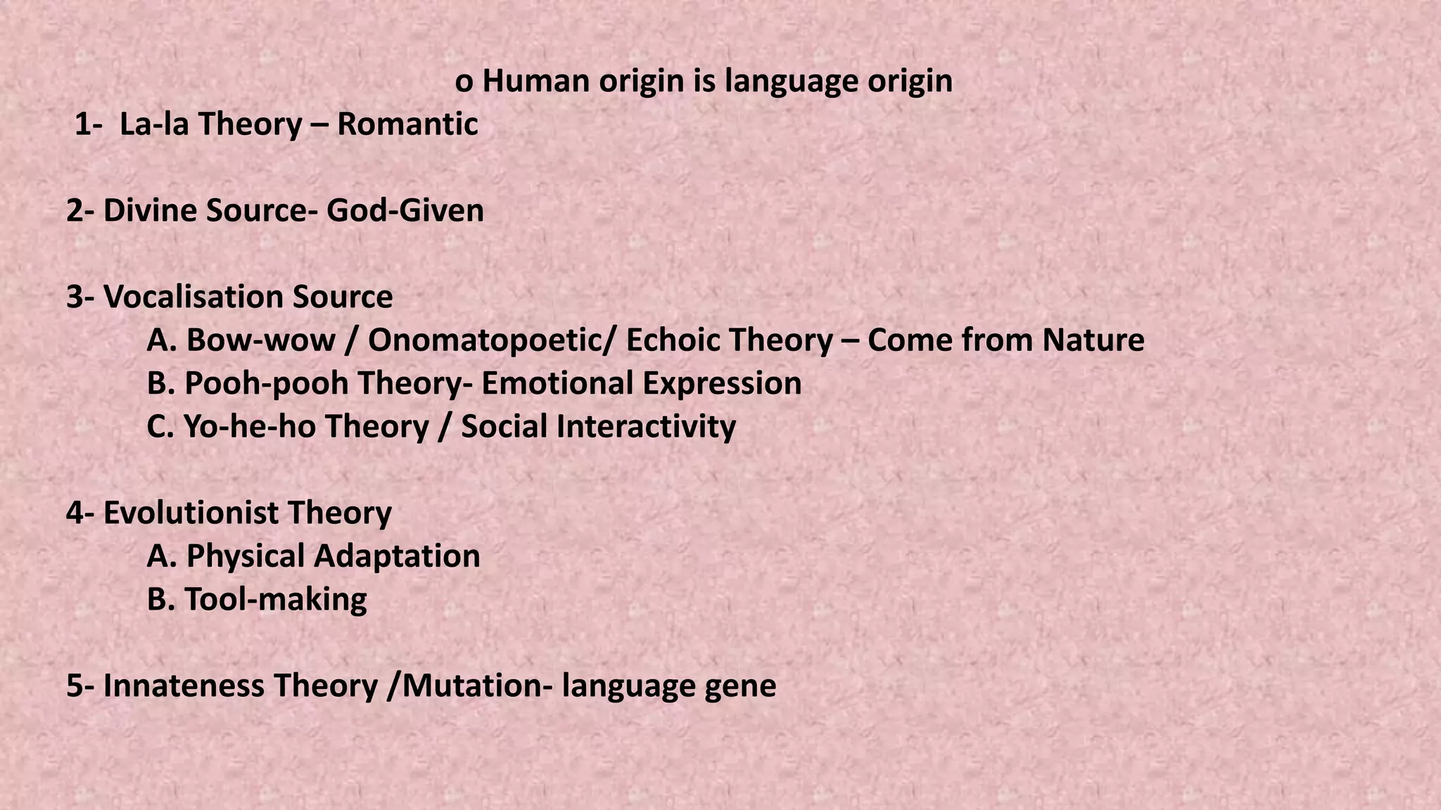 Origin of Language | PPTX