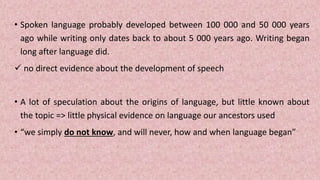 Origin of Language | PPTX