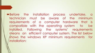 2nd lesson installing operating system | PPTX | Operating Systems ...