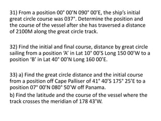 2nd mate. Great circle sailing questions.pptx