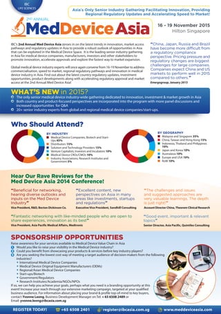 2nd Med Device Brochure | 16-19 Nov 2015 Singapore | PDF