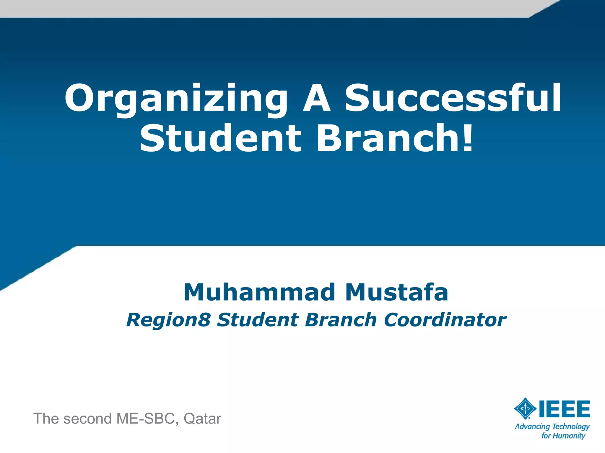 IEEE Student Branch Operations | PPT