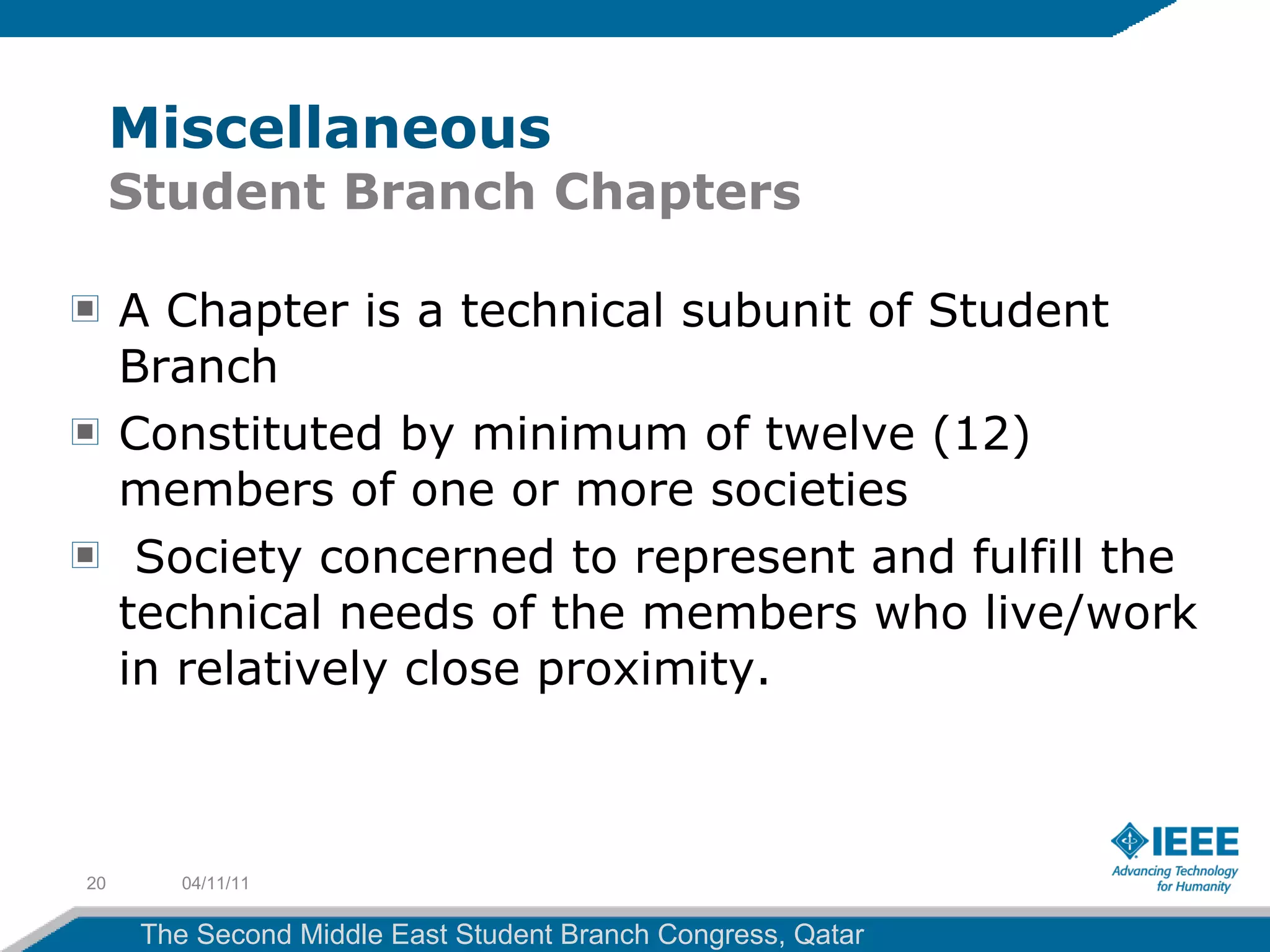 IEEE Student Branch Operations | PPT
