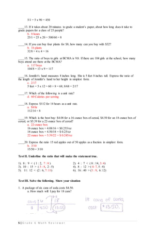 2nd monthly exam reviewer in math | DOCX