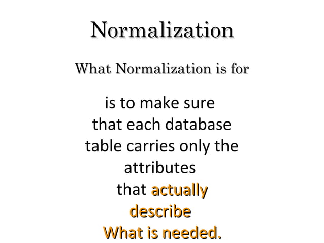 Normalisation - 2nd normal form | PPT