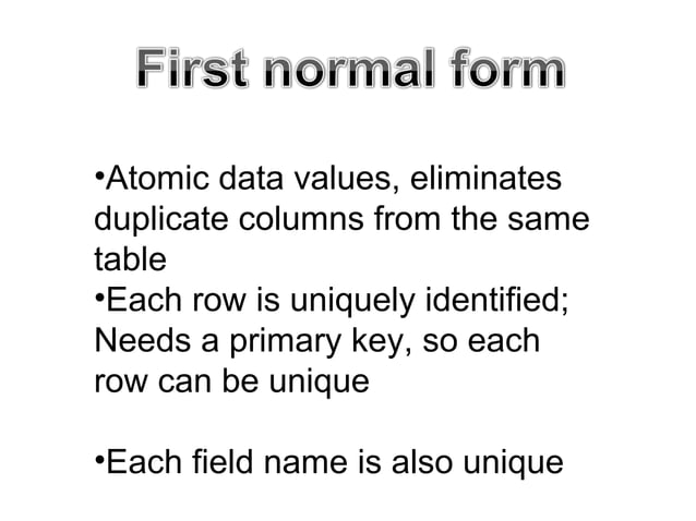 Normalisation - 2nd normal form | PPT