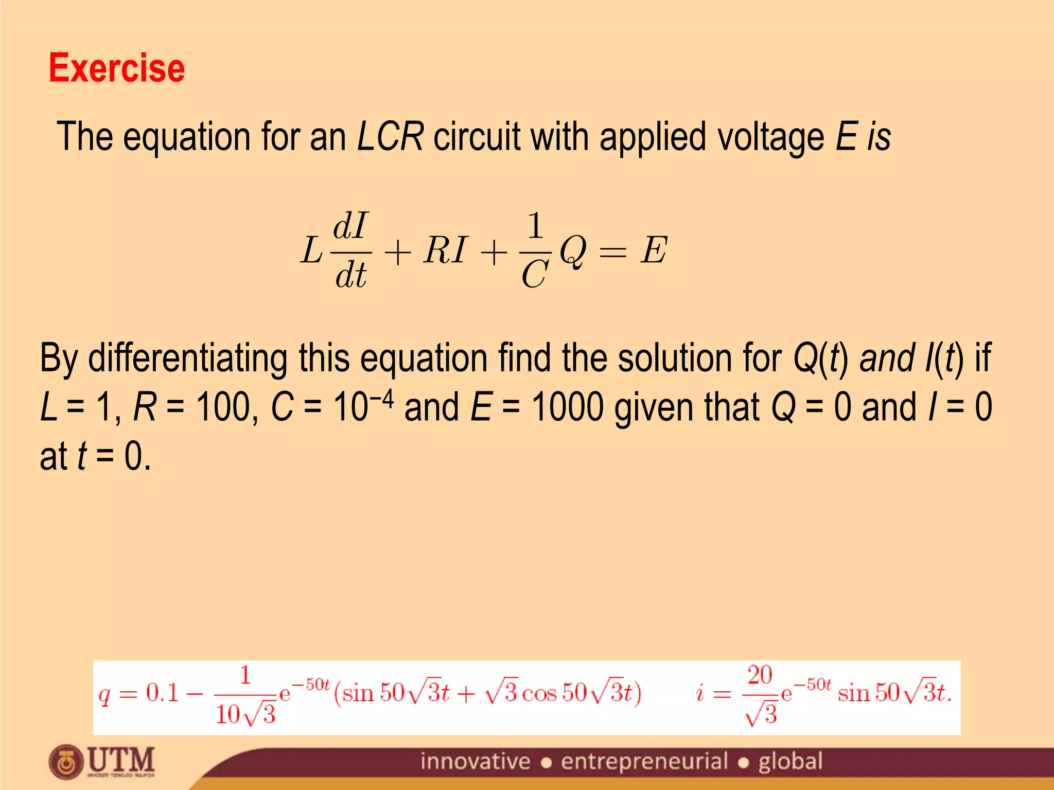 2nd order ode applications | PDF
