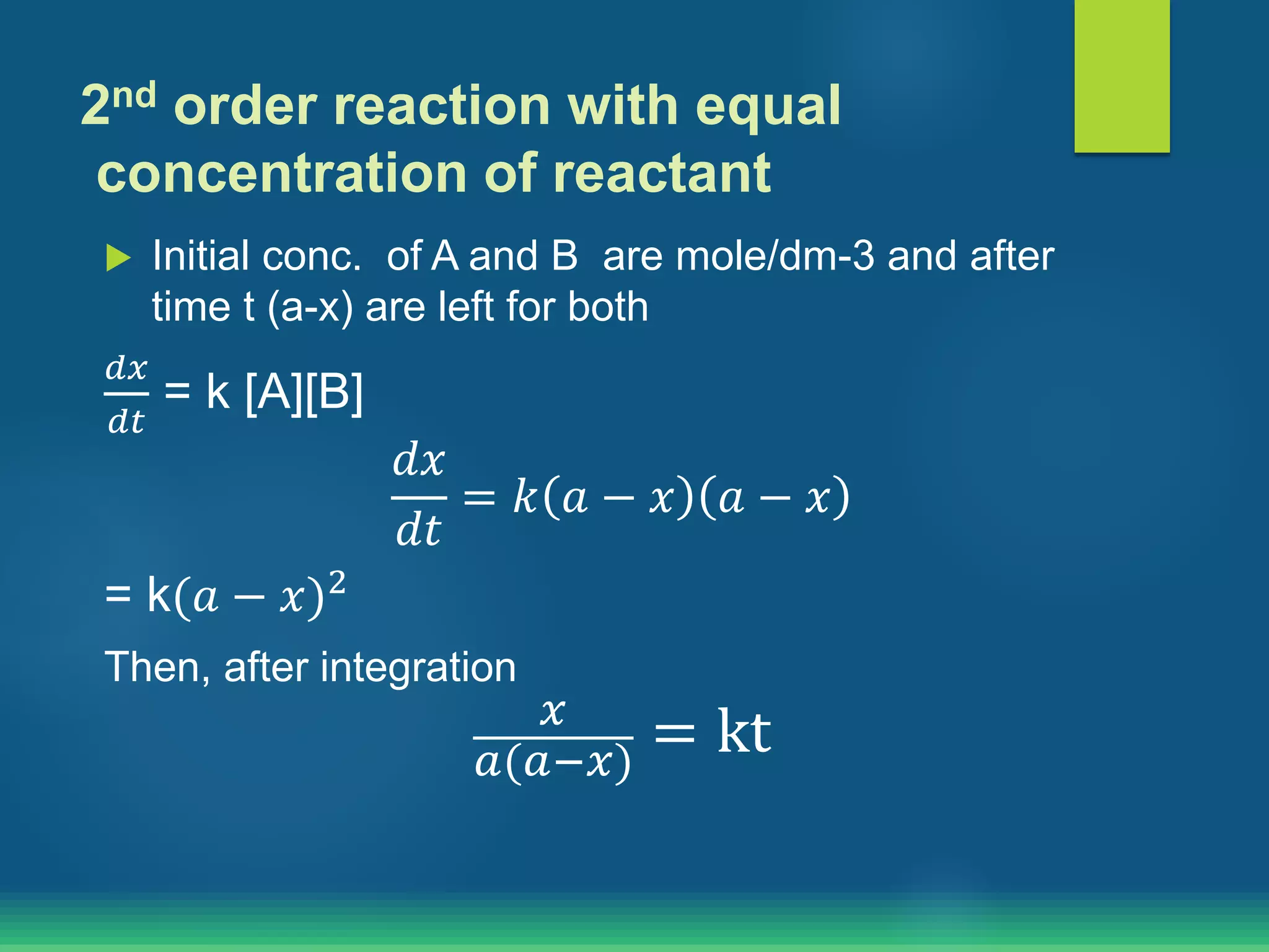 2nd order reaction | PPTX