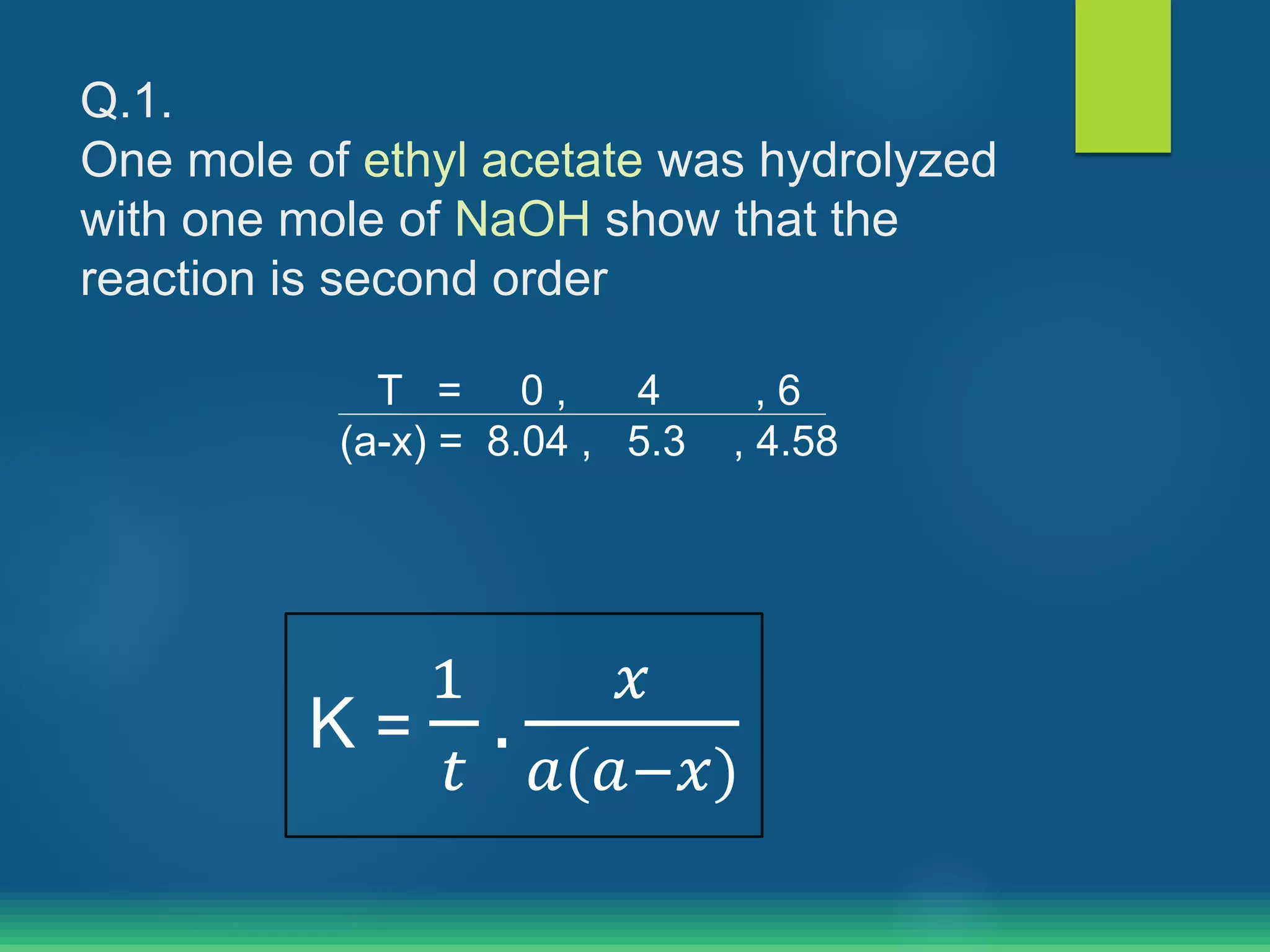 2nd order reaction | PPTX