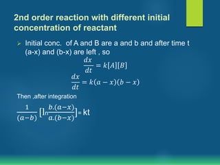 2nd order reaction | PPTX | Chemistry | Science