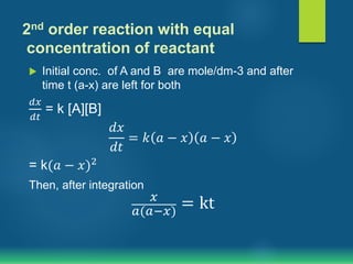 2nd order reaction | PPTX