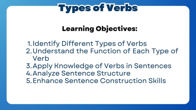 types of verbs.......................... | PPT