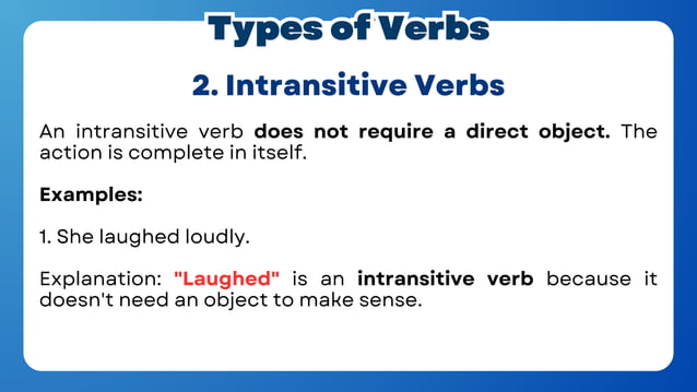 types of verbs.......................... | PPT