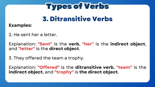 types of verbs.......................... | PPT