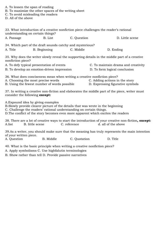 2nd Periodical in Creative Non fiction 2nd quarter | DOCX | Educational ...