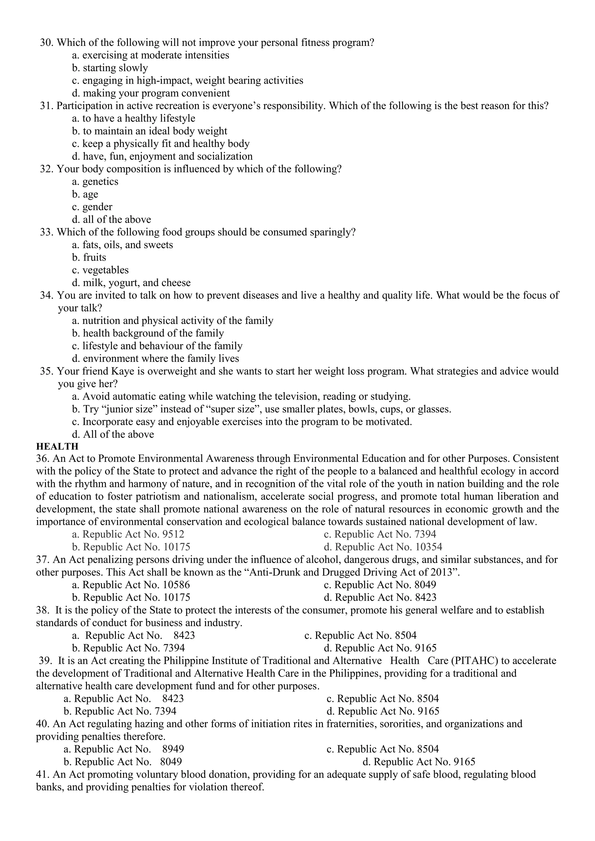 Second Quarterly Examination for Mapeh 10 | DOCX