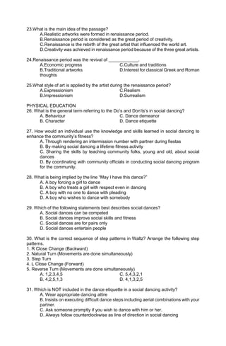 2ND PERIODICAL EXAMINATION FOR GRADE 8 SCHOOL YEAR 2023-2024 DEPED ...