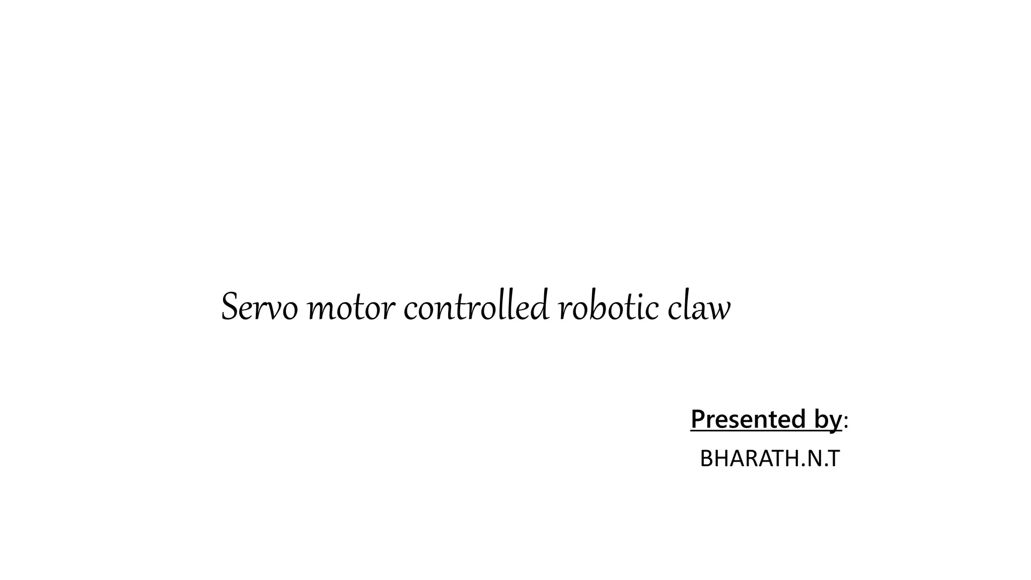 Servo Motor Control Using Arduino Ppt
