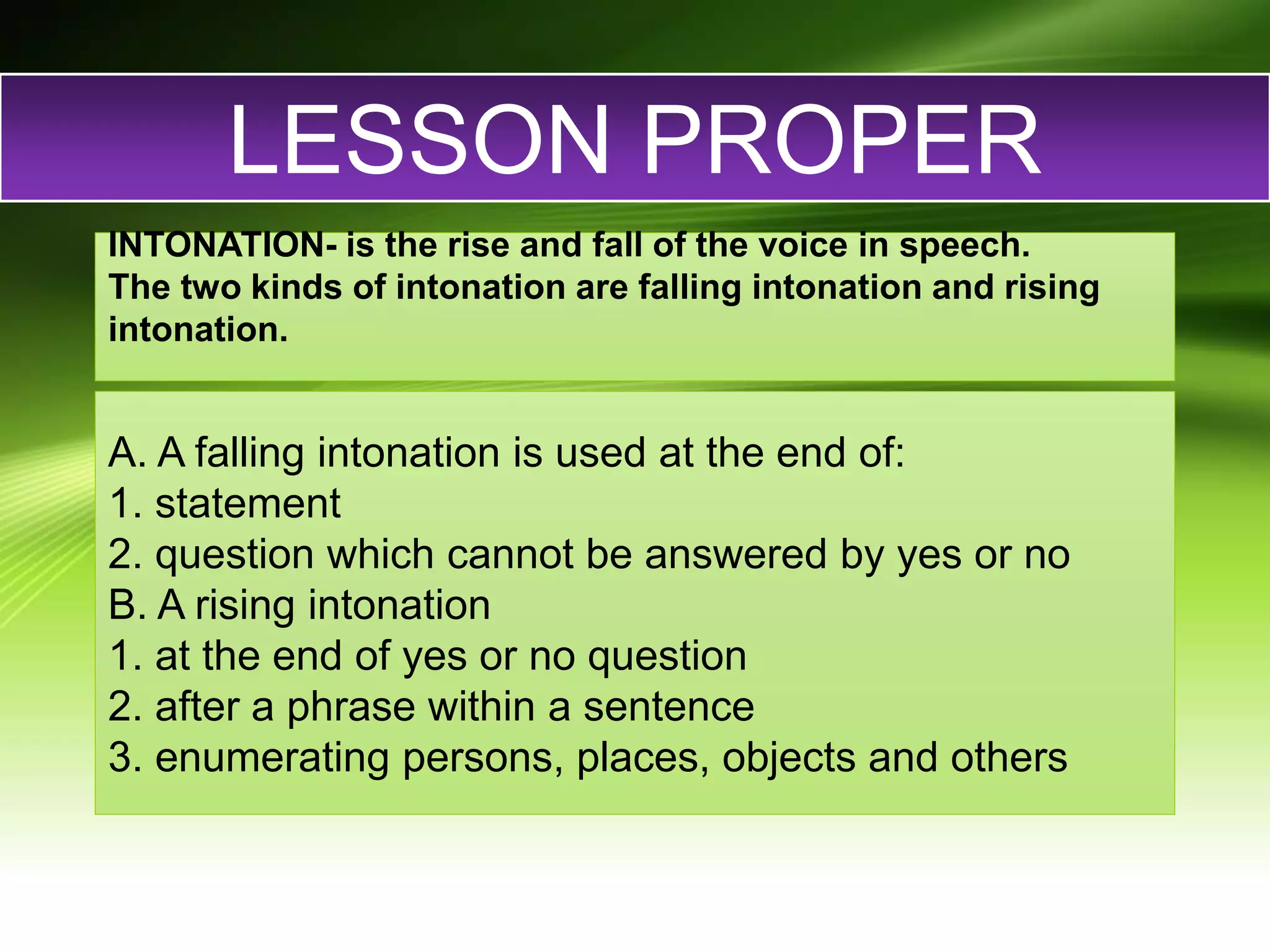 2 nd ppt intonation | PPT