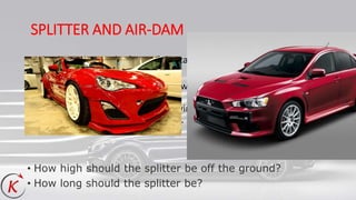 Car aerodynamic devices | PPTX