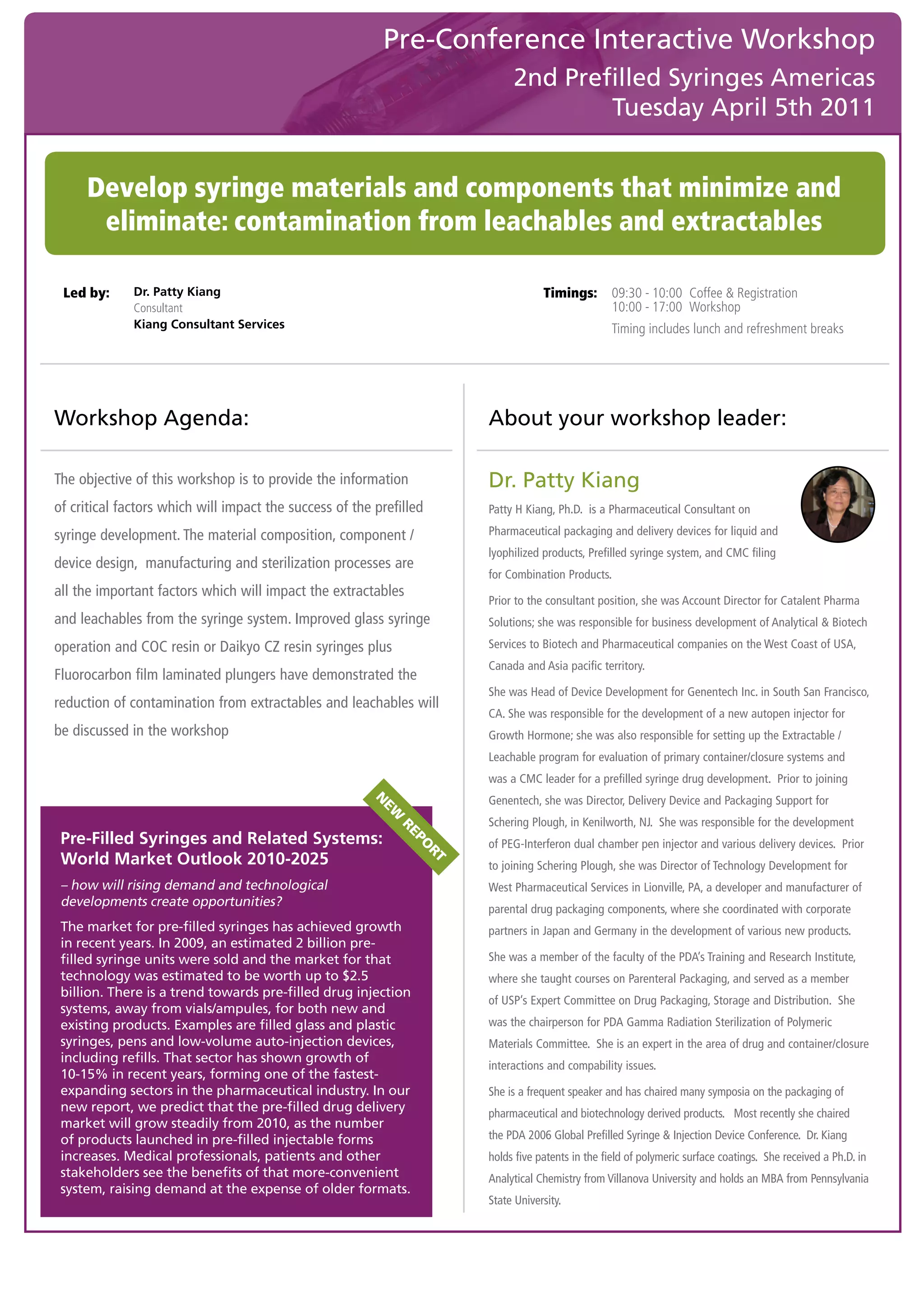 2nd prefilled syringes americas (2011) | PDF | Business Expos ...