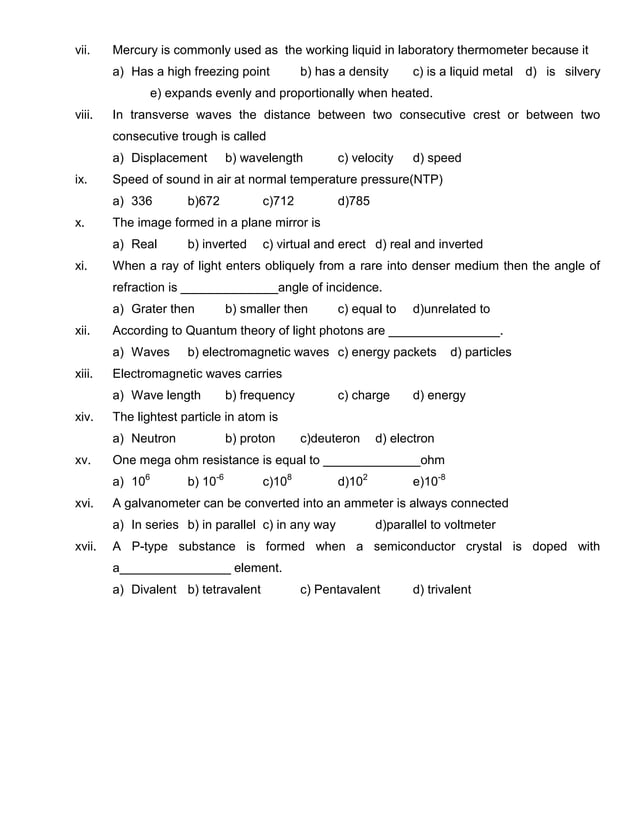 2nd preliem physics grade x | DOCX | Physics | Science