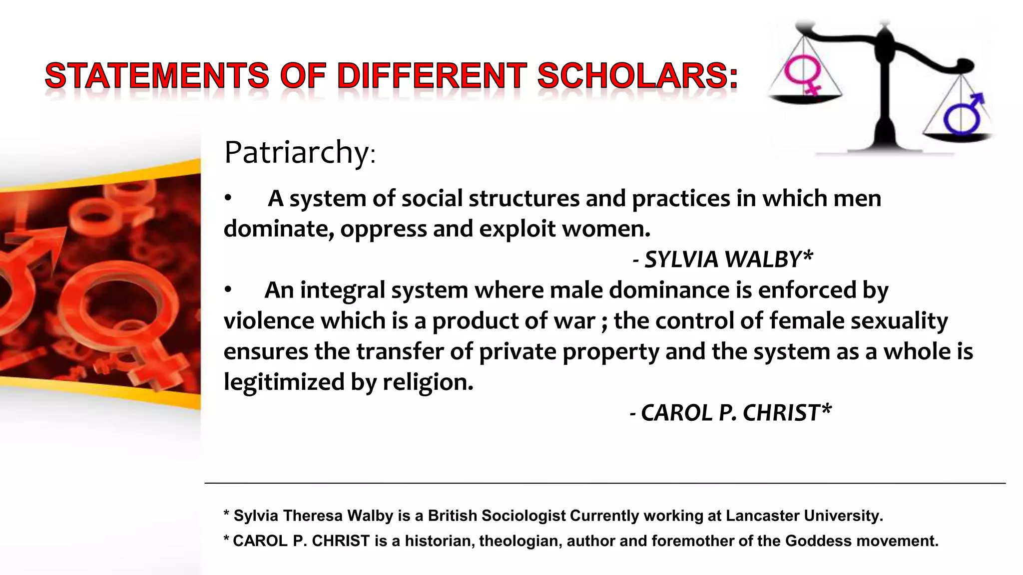 Matriarchy and Patriarchy | PPTX