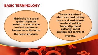 Matriarchy and Patriarchy | PPTX