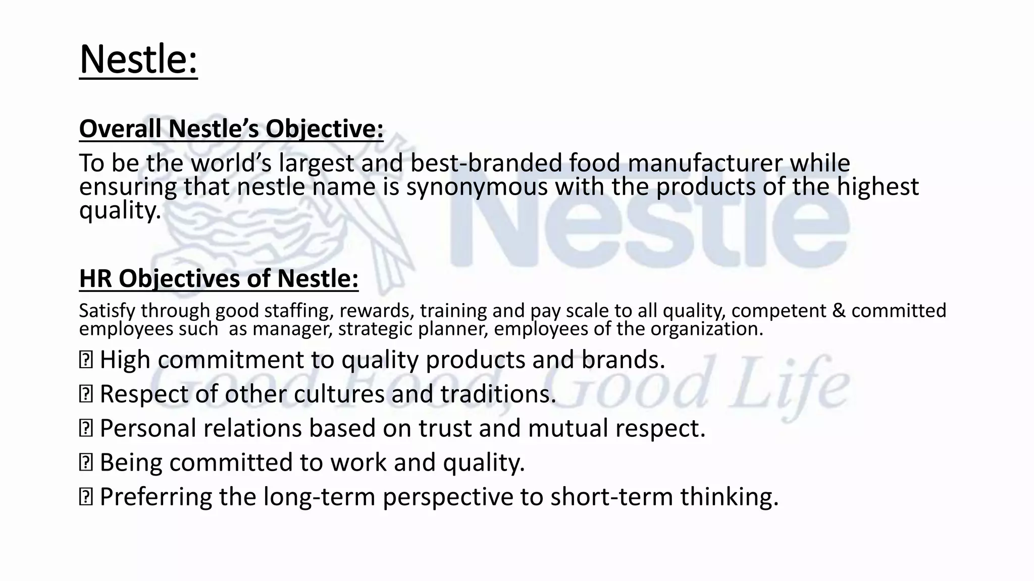 A case analysis on nestle's high performance. | PPTX