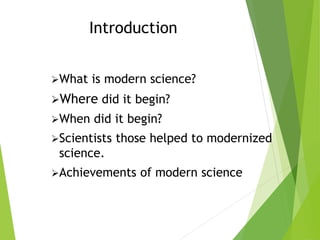 A presentation on Wonders of modern science | PPTX
