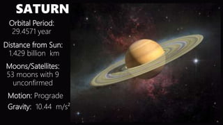 Planets and their Unique Characteristics | PPTX