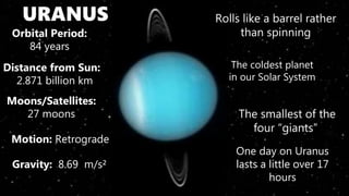 Planets and their Unique Characteristics | PPTX