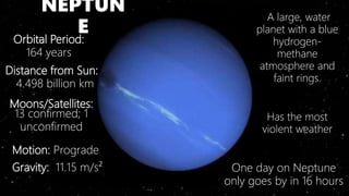 Planets and their Unique Characteristics | PPTX