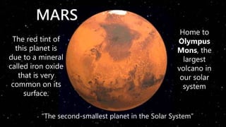 Special Characteristics Of The Planets